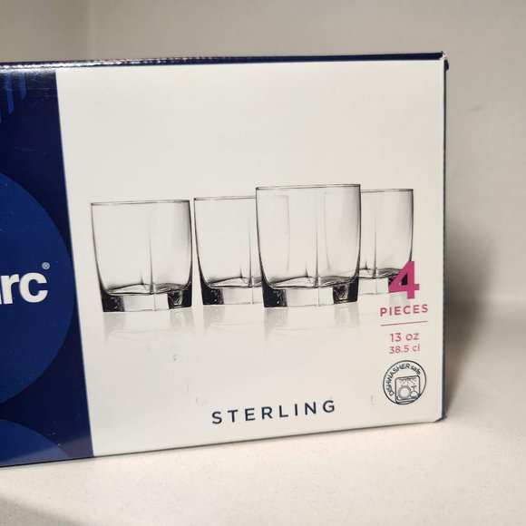 Luminarc | Dining | New Set Of 4 Luminarc Sterling Glass Glasses Wine ...